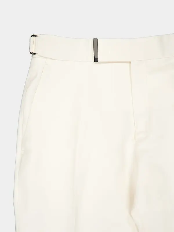 TOM FORD Off- Silk And Linen Tailored Trousers