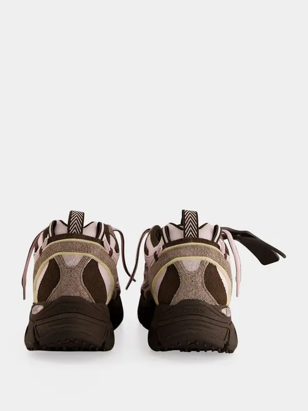 Off-White Paneled Low-top Sneakers - Brown