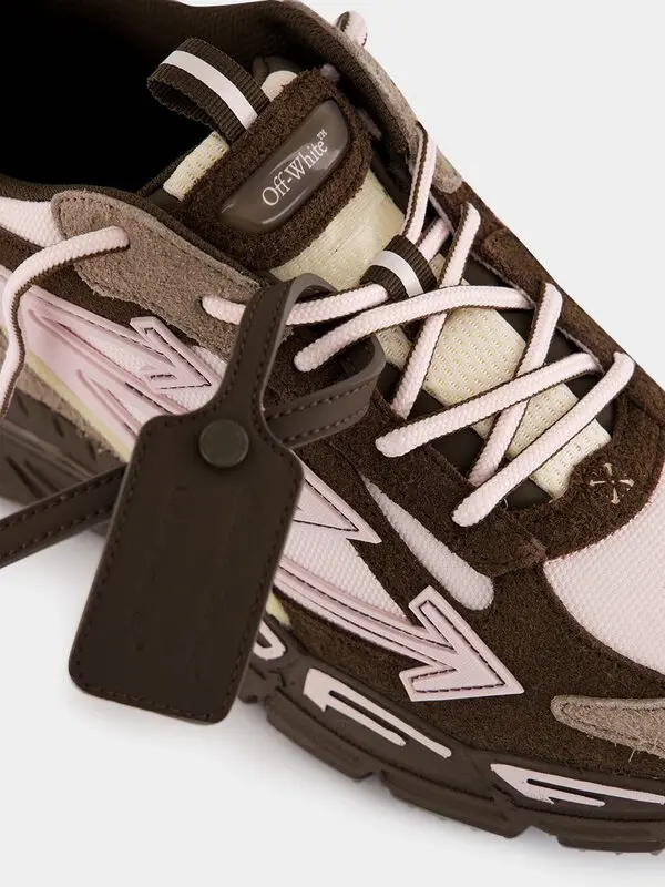 Off-White Paneled Low-top Sneakers - Brown