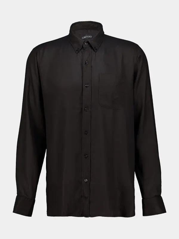 TOM FORD Slim-fit Lyocell Shirt - Black