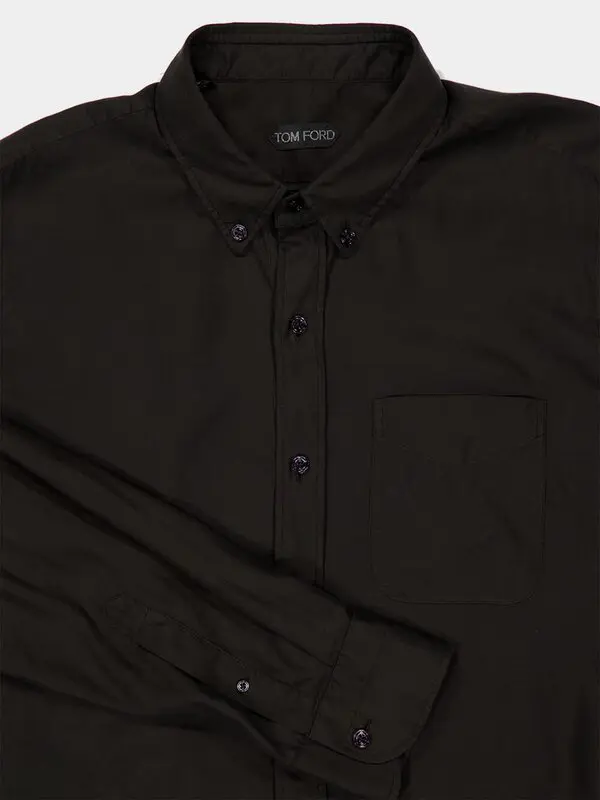 TOM FORD Slim-fit Lyocell Shirt - Black