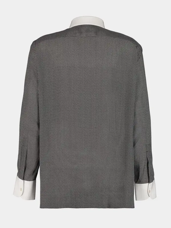 TOM FORD And White Mulberry Silk Button-up Shirt