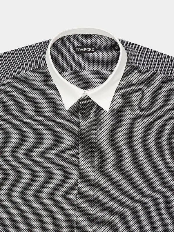 TOM FORD And White Mulberry Silk Button-up Shirt