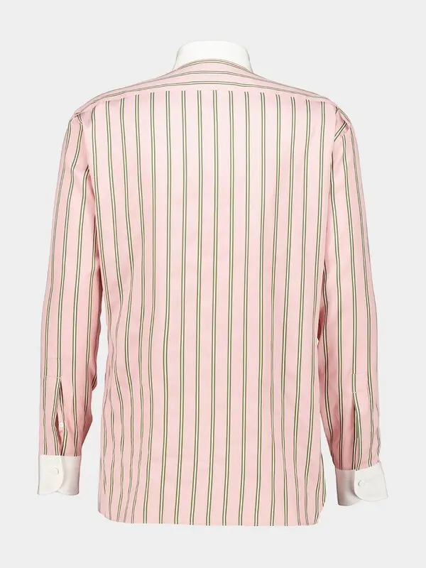 TOM FORD Pipa Oxford Stripe Silk Jacquard Shirt
