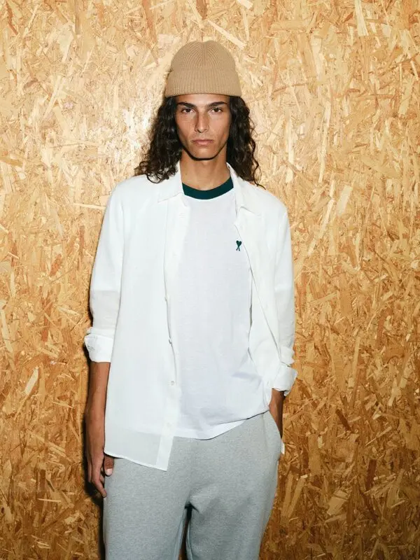 AMI Paris And Green De Coeur Cotton T-shirt - White
