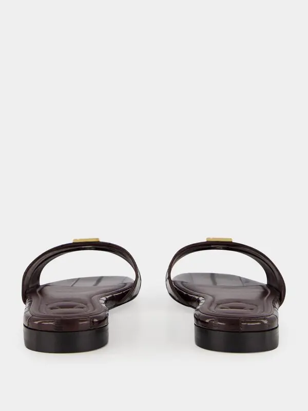 Fendi Ffold Leather Sandals