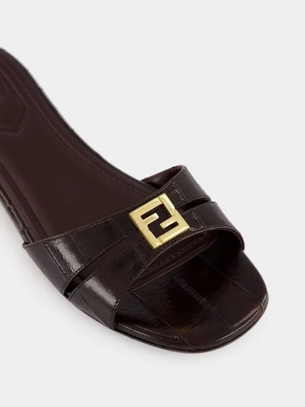 Fendi Ffold Leather Sandals