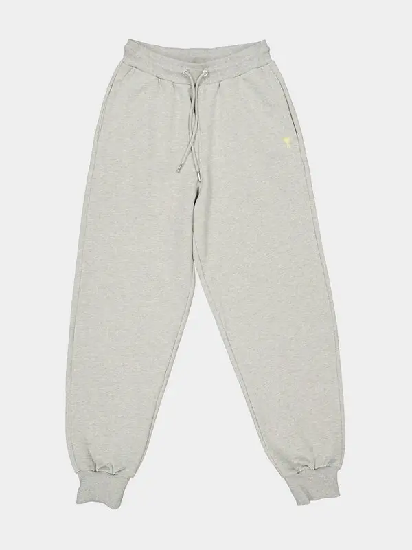 AMI Paris Light Heather Trackpants - Grey
