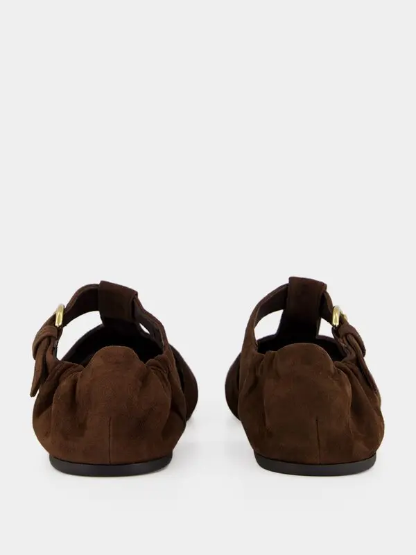 Miu Miu Suede Fisherman Sandals - Brown