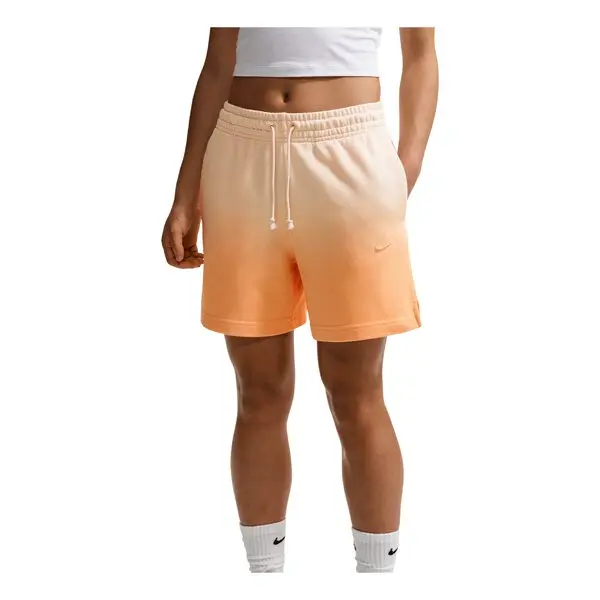 Nike Phoenix Fleece Mid-waist Shorts - Chalk/ice Peach