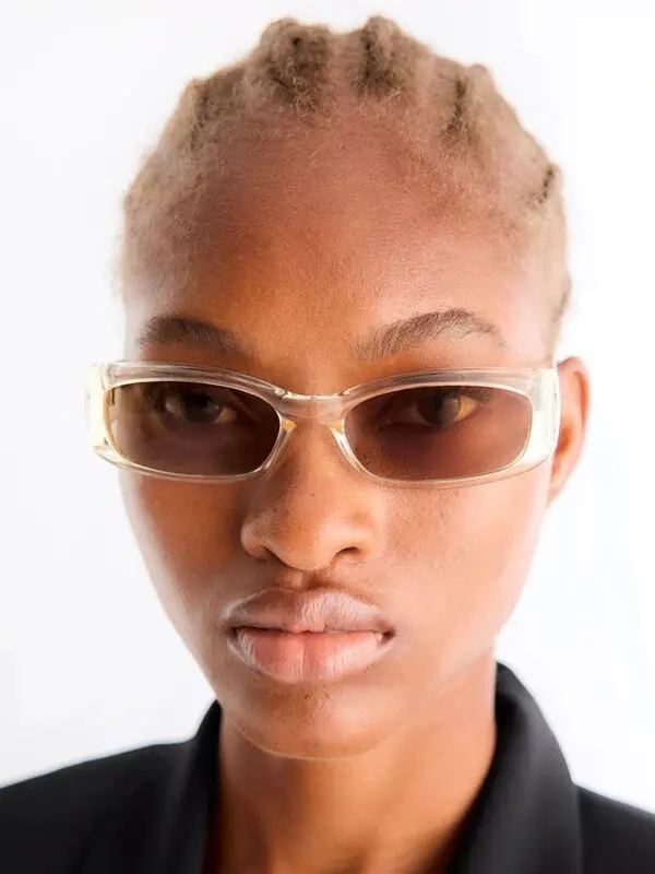 PORT TANGER Rectangle Acetate Sunglasses - Gold