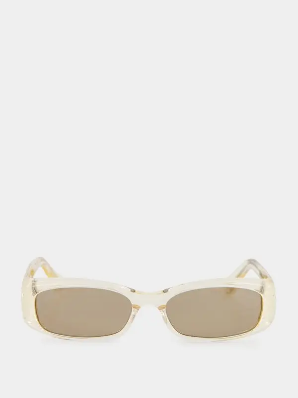 PORT TANGER Rectangle Acetate Sunglasses - Gold
