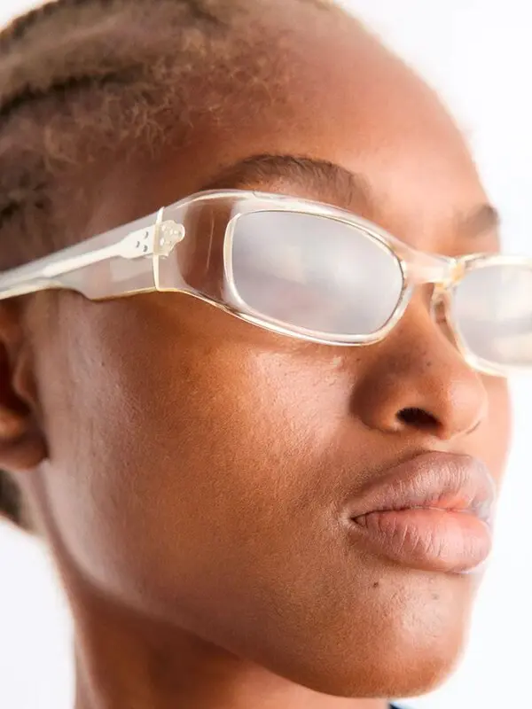PORT TANGER Rectangle Acetate Sunglasses - Gold