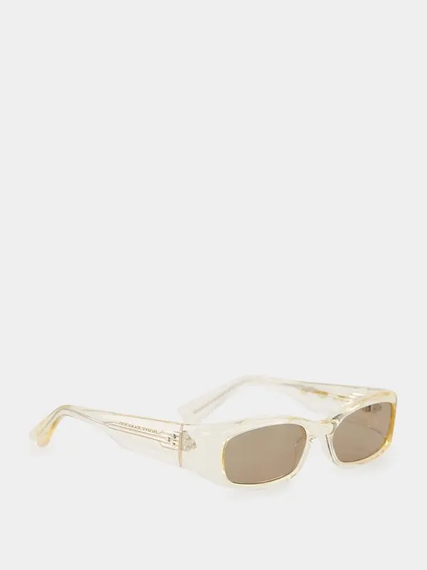 PORT TANGER Rectangle Acetate Sunglasses - Gold