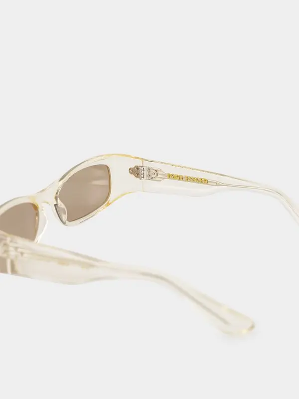PORT TANGER Rectangle Acetate Sunglasses - Gold