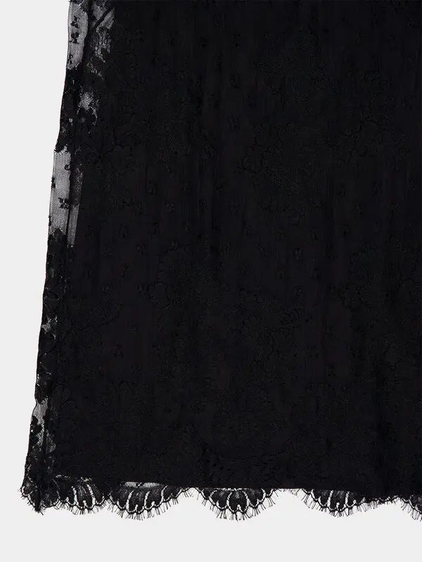 Dolce & Gabbana High Neck Lace Mini Dress