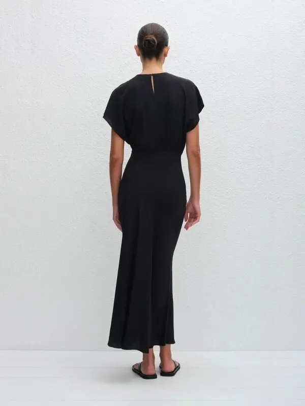 Matteau Bias Midi Tee Dress In Silk Crepe De Chine