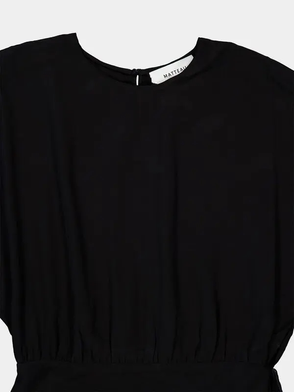 Matteau Bias Midi Tee Dress In Silk Crepe De Chine