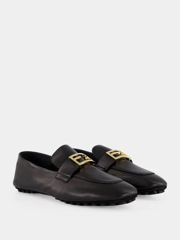 Fendi Baguette Leather Loafers