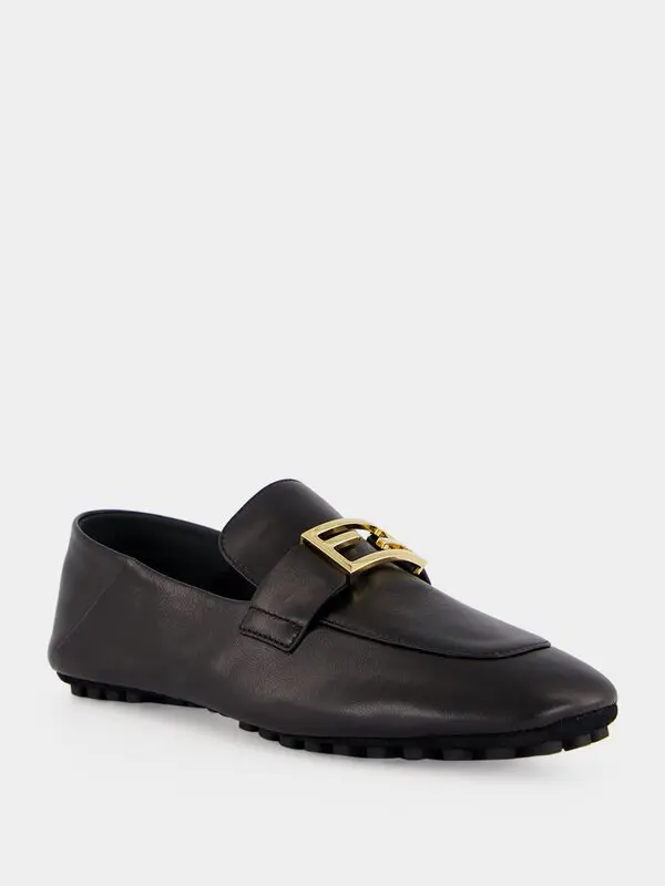 Fendi Baguette Leather Loafers