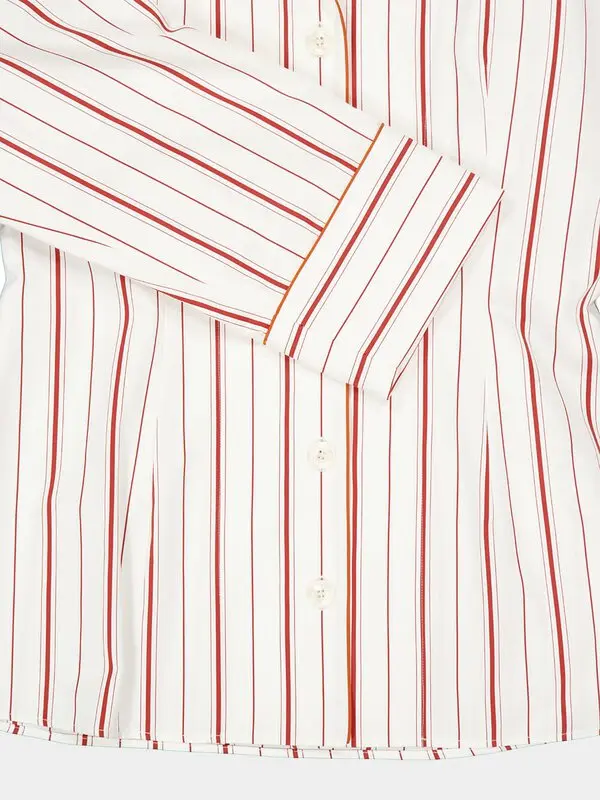 Dolce & Gabbana Striped Poplin Shirt - Red