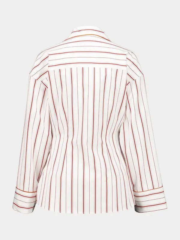 Dolce & Gabbana Striped Poplin Shirt - Red