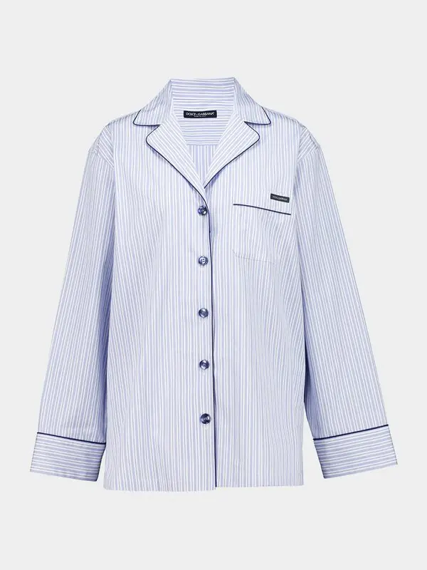 Dolce & Gabbana Striped Vanity Shirt - Blue