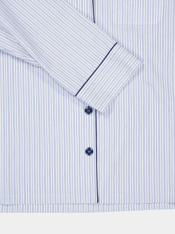 Dolce & Gabbana Vanity Striped Cotton Silk Shirt - Blue