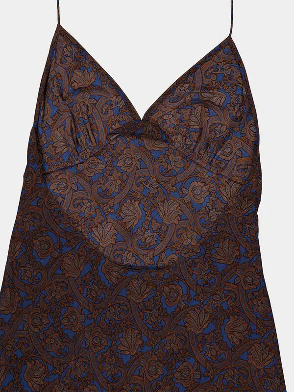 Matteau Marrakesh Print Silk Halter Maxi Dress