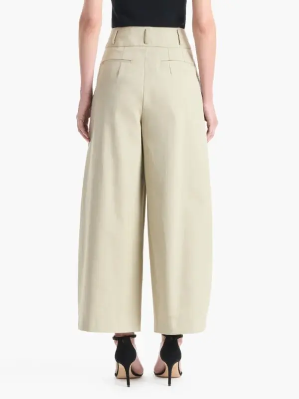 Altuzarra Wilson Wide-leg Cotton Trousers In Sapling - Beige