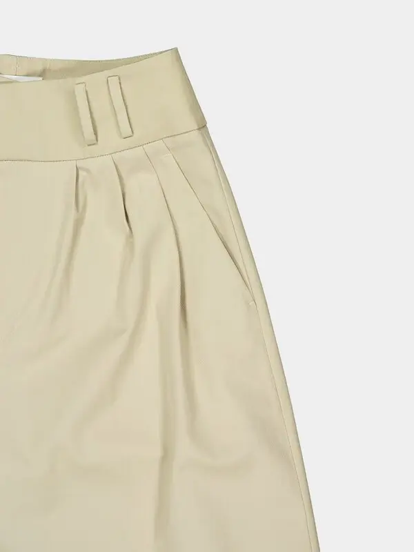 Altuzarra Wilson Wide-leg Cotton Trousers In Sapling - Beige