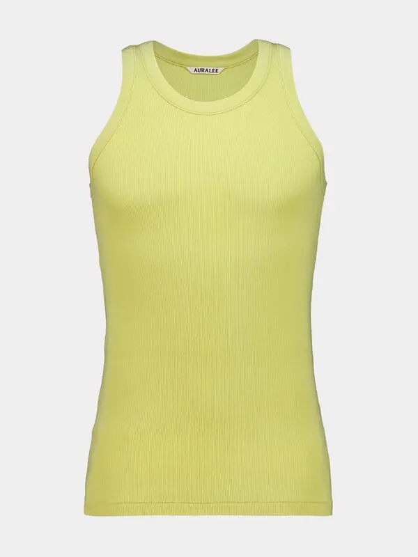 Auralee Dusty Organic Rib Tank - Yellow