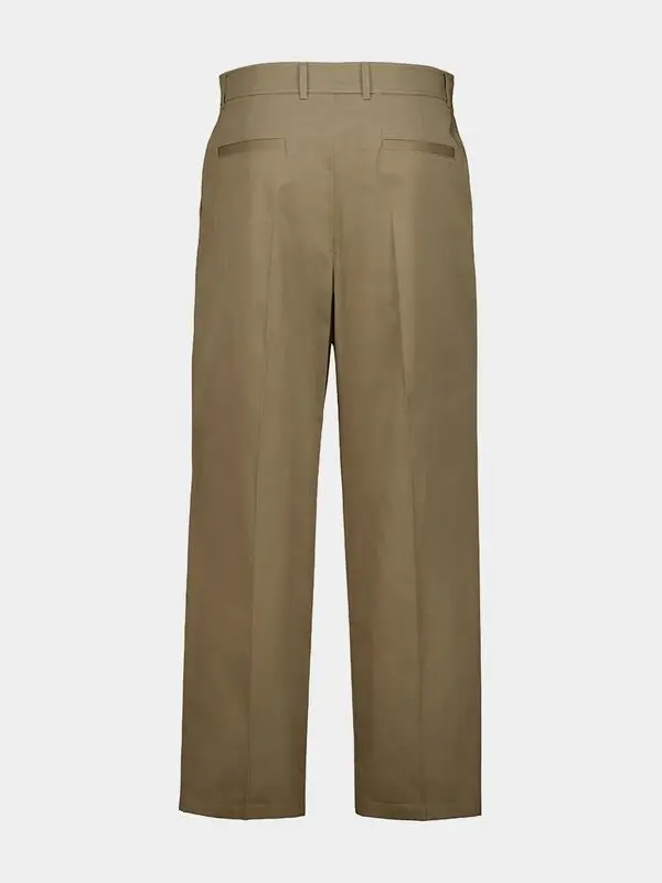 Valentino Garavani Cotton Gabardine Chino Trousers - Beige