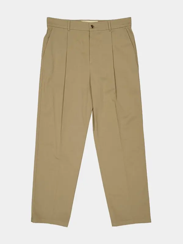 Valentino Garavani Cotton Gabardine Chino Trousers - Beige