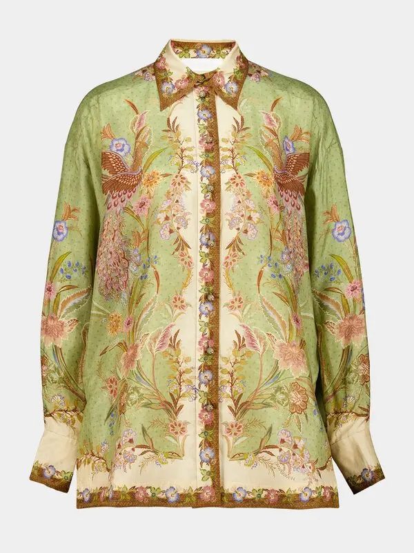 Zimmermann Indra Relaxed Shirt - Green