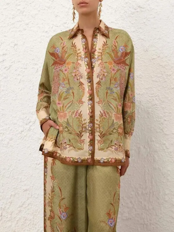Zimmermann Indra Relaxed Shirt - Green