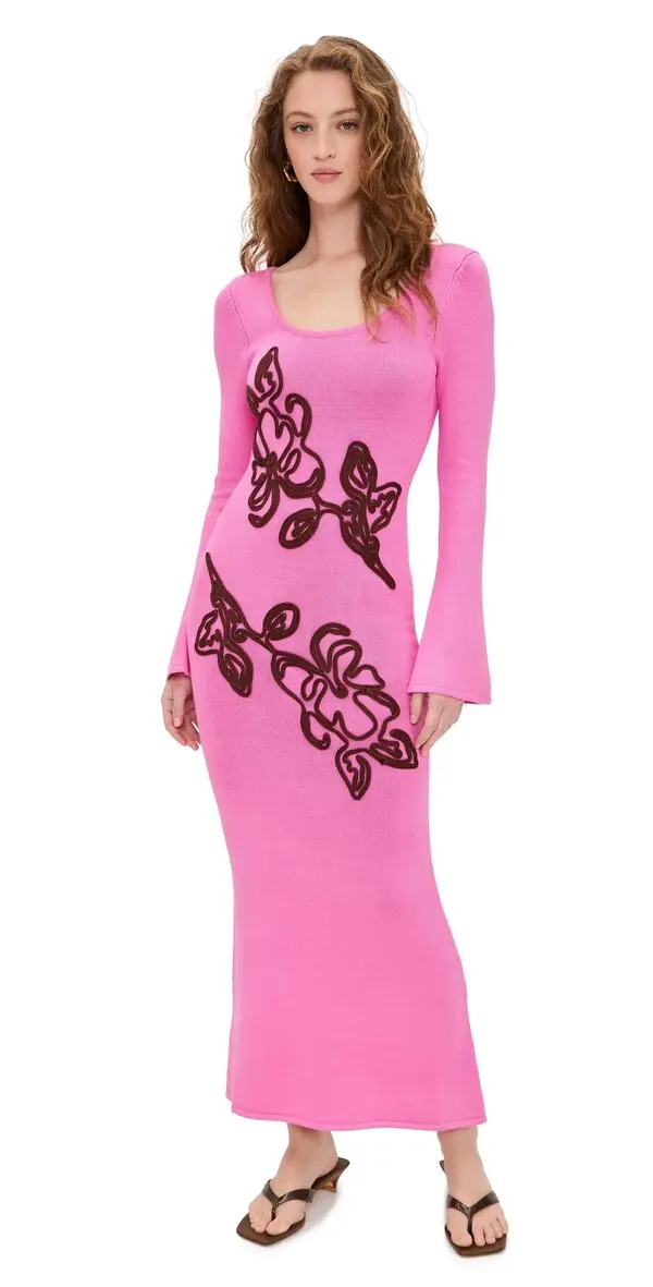 THE WOLF GANG Keiko Maxi Dress - Candy