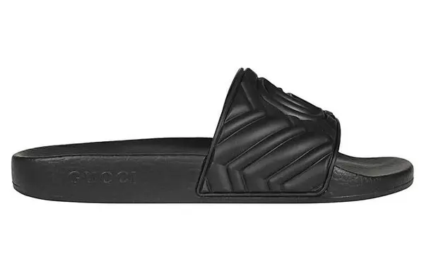 Gucci Quilted Slides - Black
