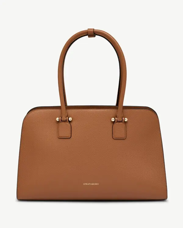 Strathberry Georgia Maxi Top Handle Bag - Brown