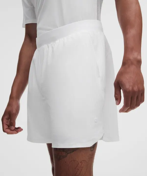 Lululemon Textured Swift Tennis Shorts 7 - White/white
