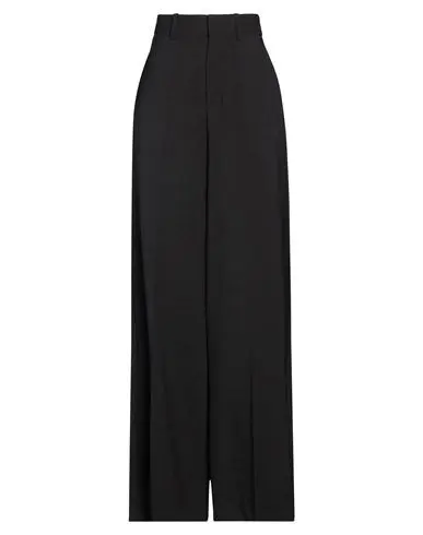 P.a.r.o.s.h Wool Blend High-waisted Wide-leg Trousers - Black