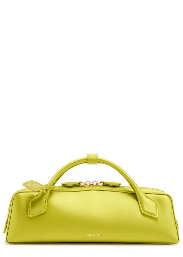 Alaïa Le Teckel Satin Clutch - Lime