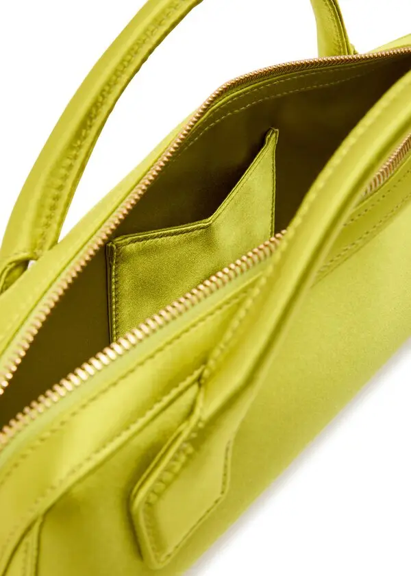 Alaïa Le Teckel Satin Clutch - Lime