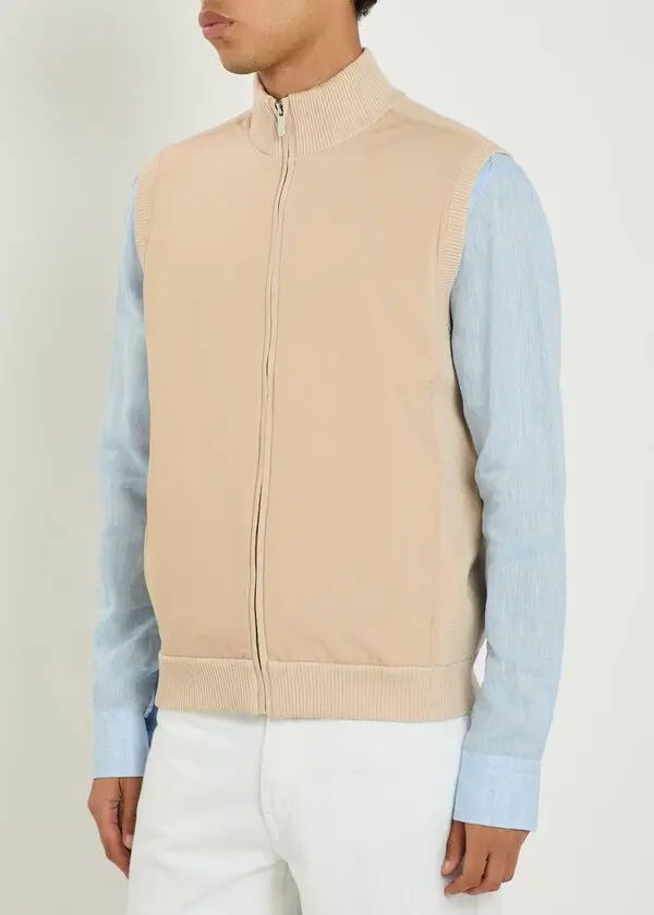 RAITH Rails Hybrid Panelled Stretch-knit Gilet