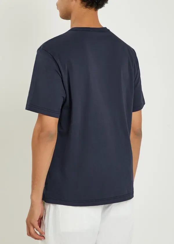 Nn07 Jett Printed Cotton T-shirt - Navy