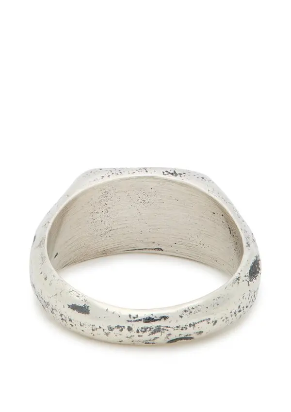 TWOJEYS Elongated Sterling-plated Brass Signet Ring