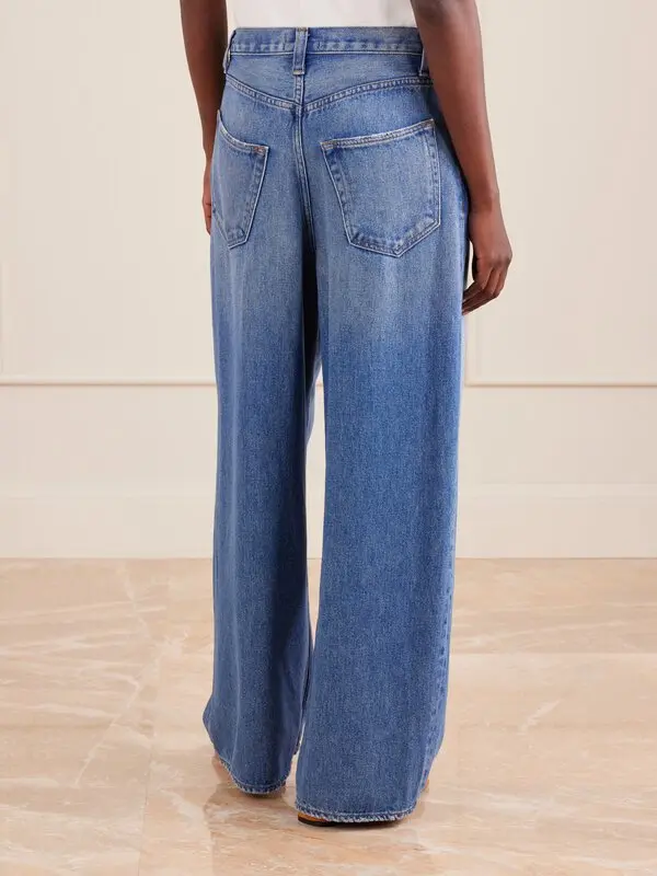 AGOLDE The Rounded Baggy Mid-rise Wide-leg Jeans - Blue