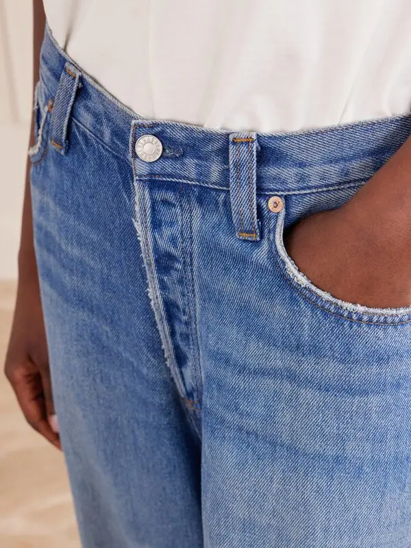 AGOLDE The Rounded Baggy Mid-rise Wide-leg Jeans - Blue