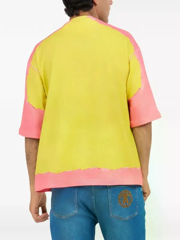Roberto Cavalli Logo-print Dip-dye T-shirt