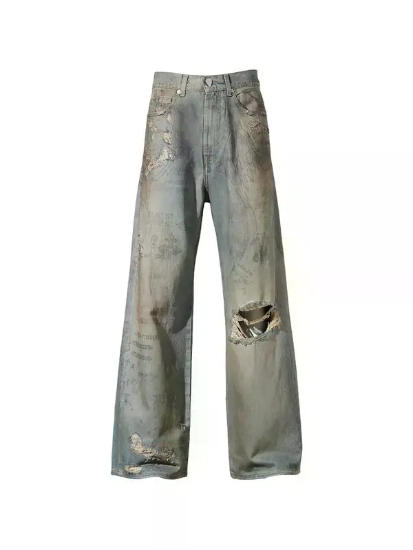 SEX&JEANS Tattoo Distressed Jeans